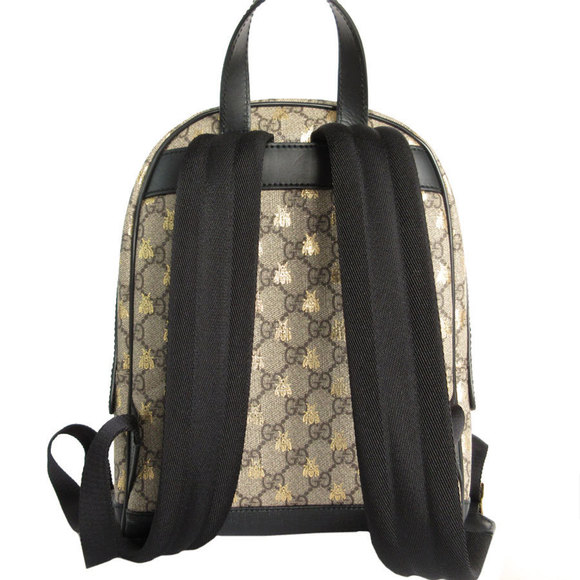 Gucci | Bags | Gucci Gg Supreme Bee Backpack Beige Brown Black | Poshmark